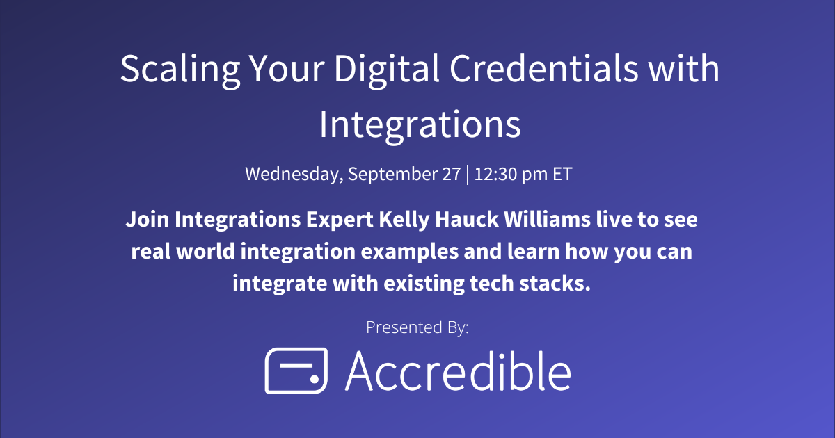 Digital Credential Webinars